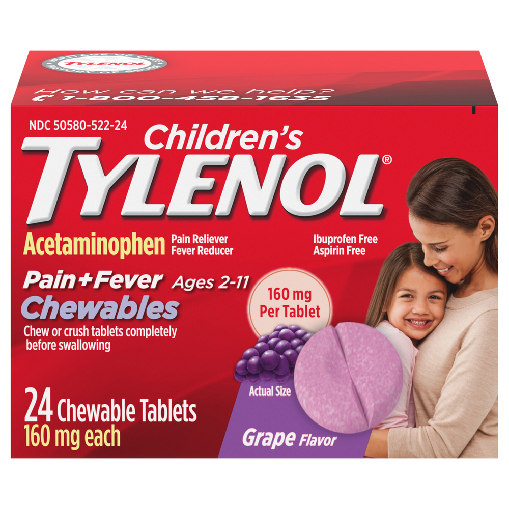 tylenol tablet composition