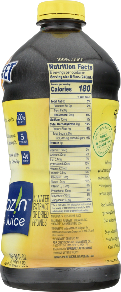 prune juice serving size