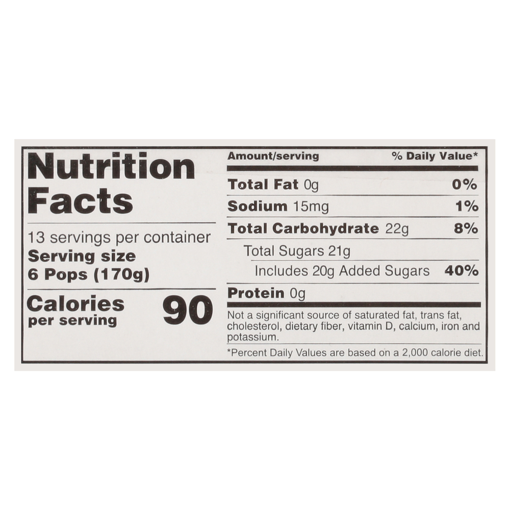 otter pop serving size