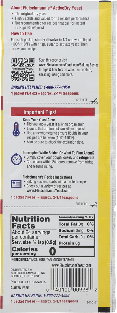 active dry yeast packets