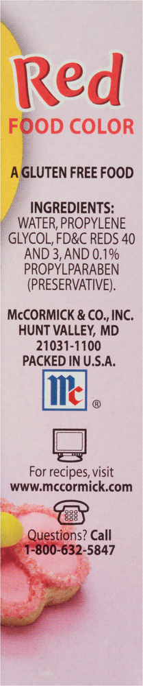 red food coloring ingredients