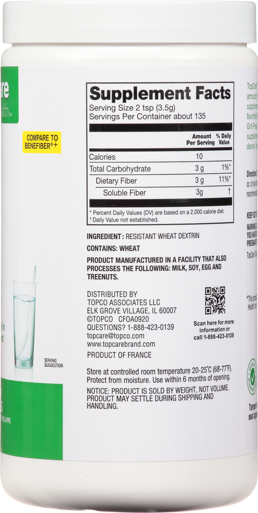 benefiber label