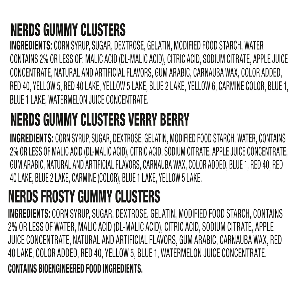 nerds candy ingredients