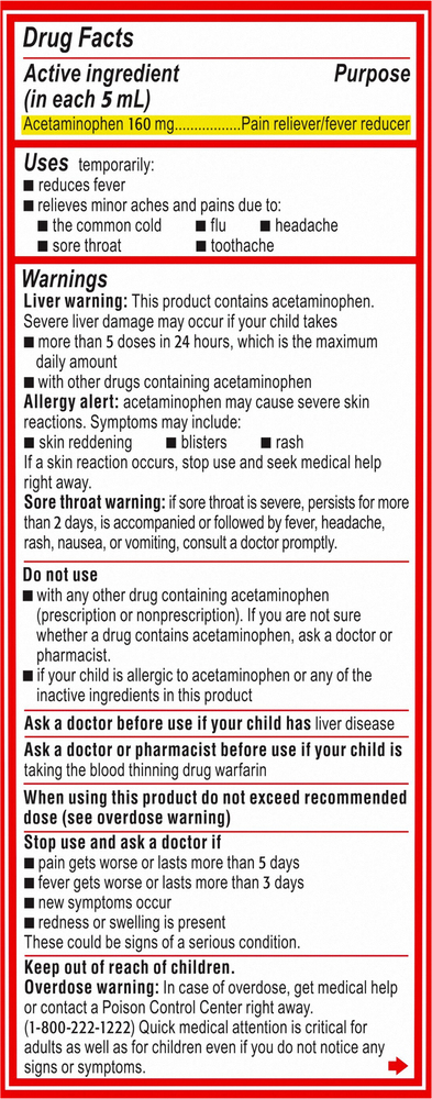 tylenol label information