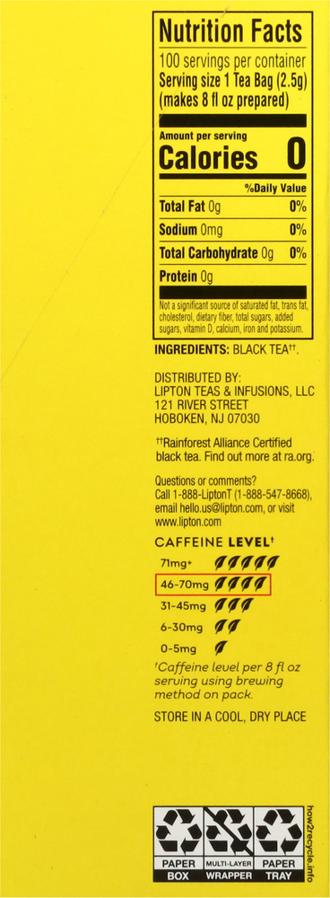 yellow label tea