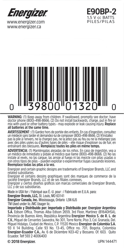 energizer barcode