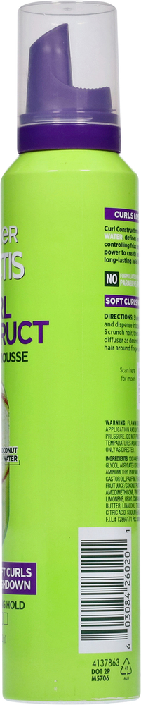 garnier mousse curl construct