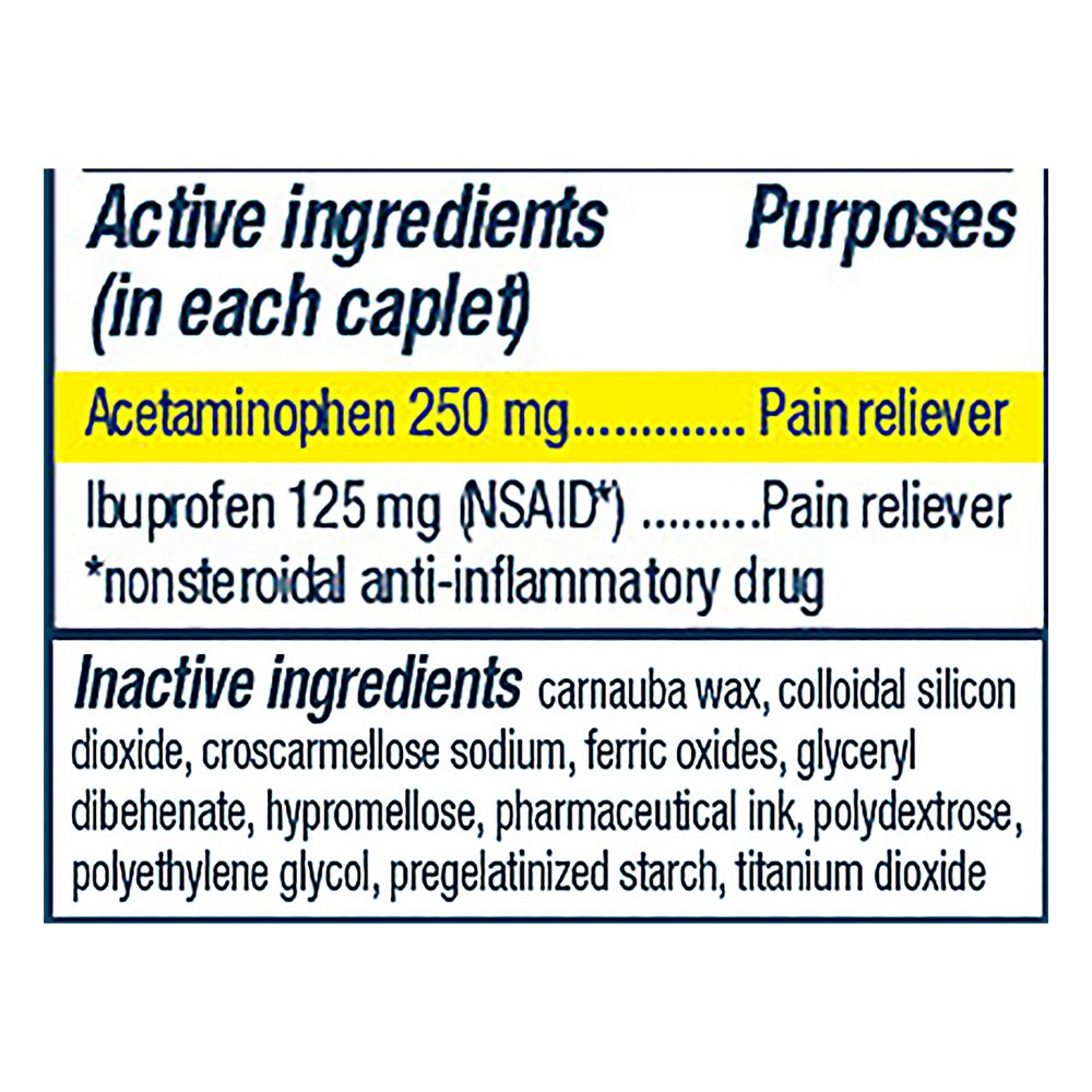 advil caplets ingredients