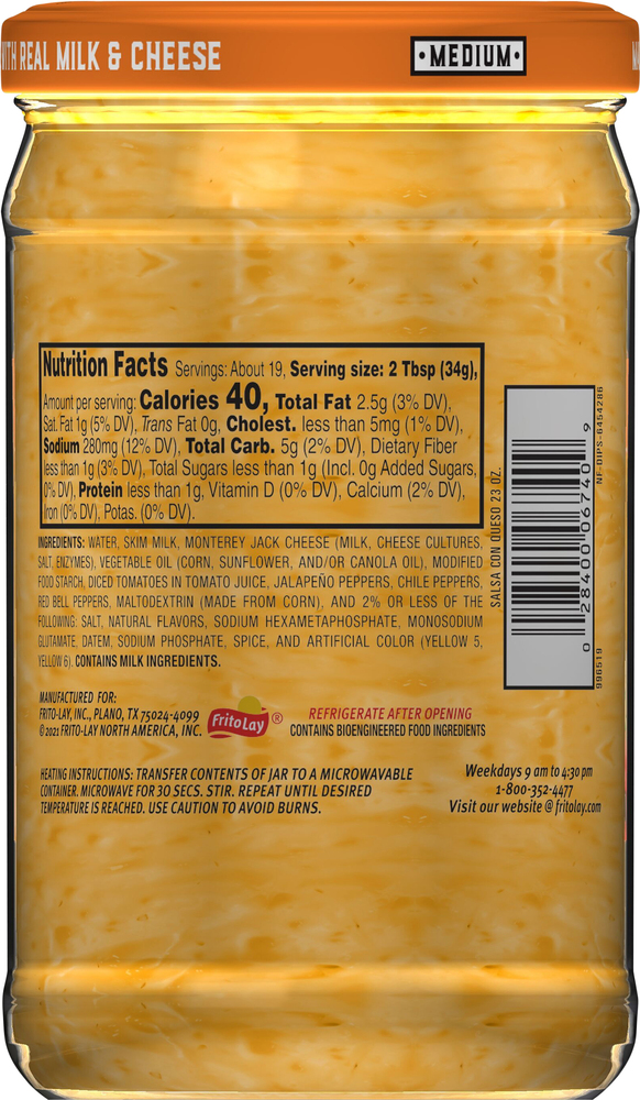 tostitos medium salsa queso