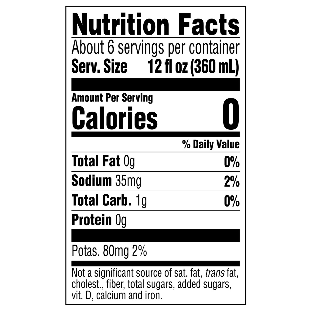 Coca-Cola Soda Water, Grapefruit Citrus, Sparkling-Nutrition-Facts