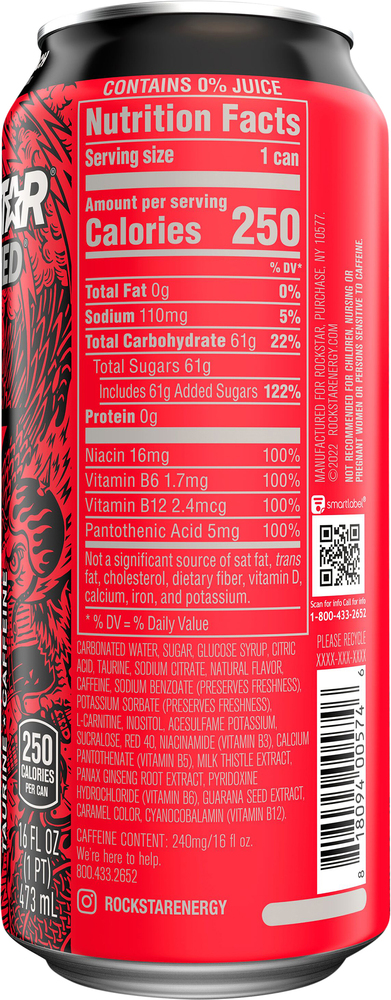 Rockstar Ingredients List